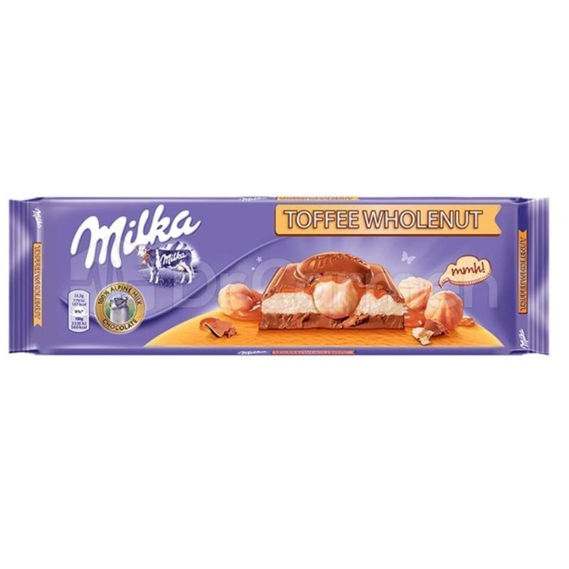 Ciocolata Milka cu Alune Intregi si Caramel 300 g