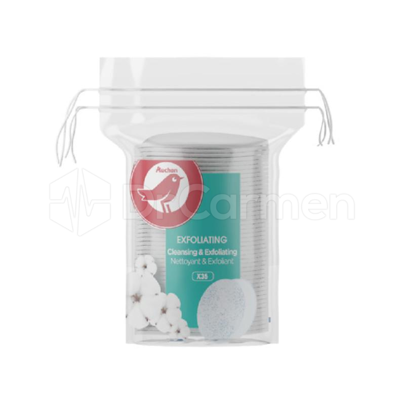 Dischete Demachiante Auchan Exfoliante 35 Bucati