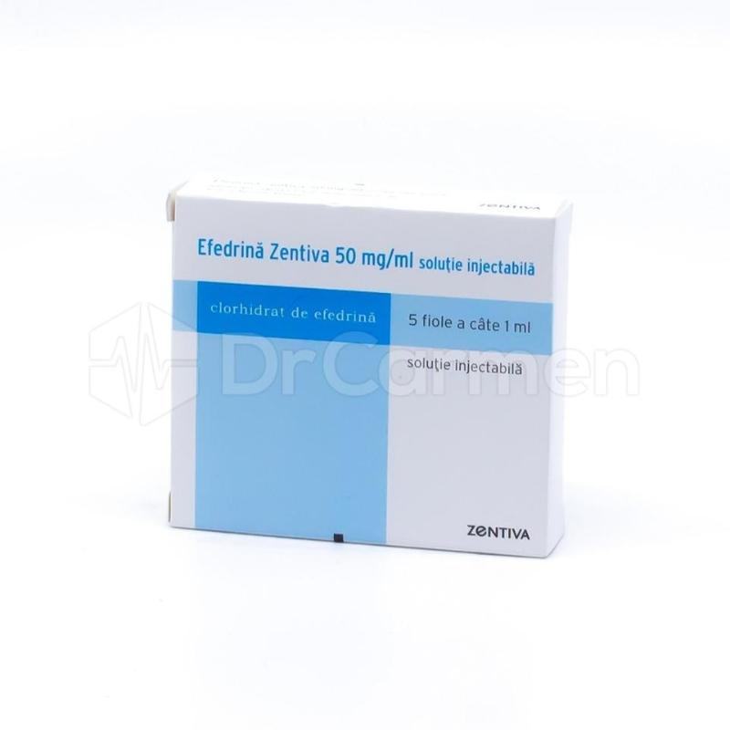 Efedrina Zentiva 50 mg/ml (Vezi r03ca02) Sol. Inj.