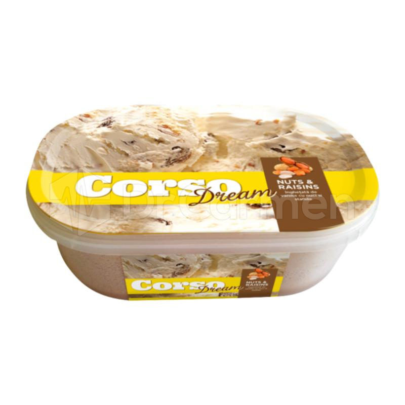 Inghetata Corso Nuts&Raisins 1 l