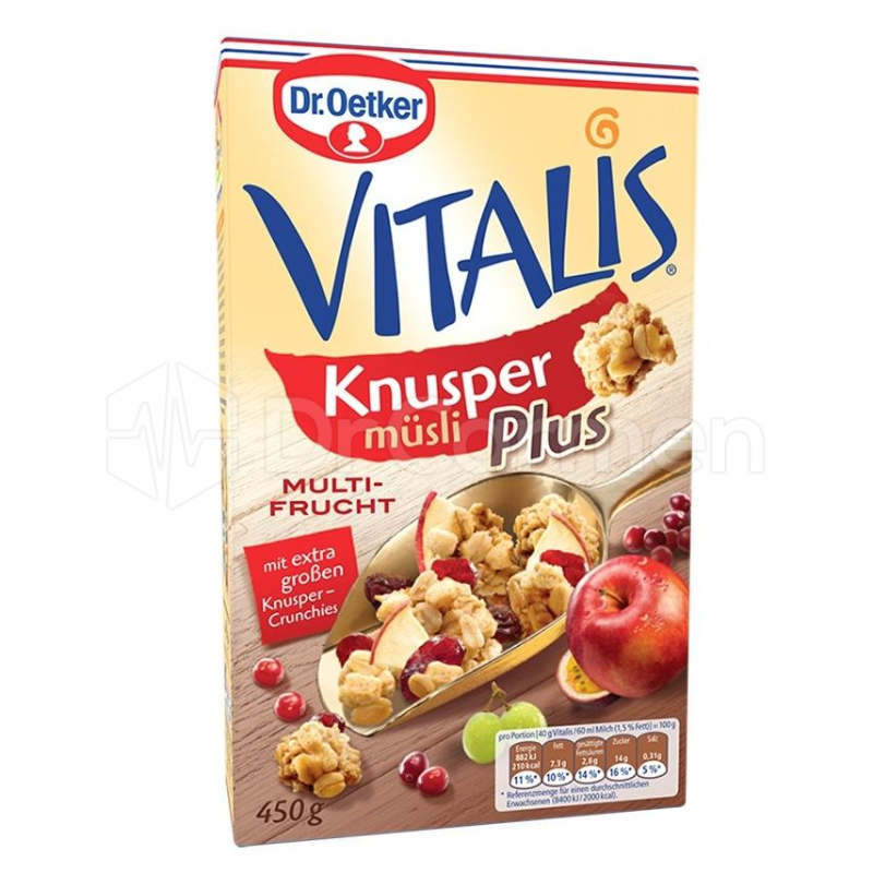 Musli Knusper dr. Oetker Vitalis Plus Multi Frucht 450 g